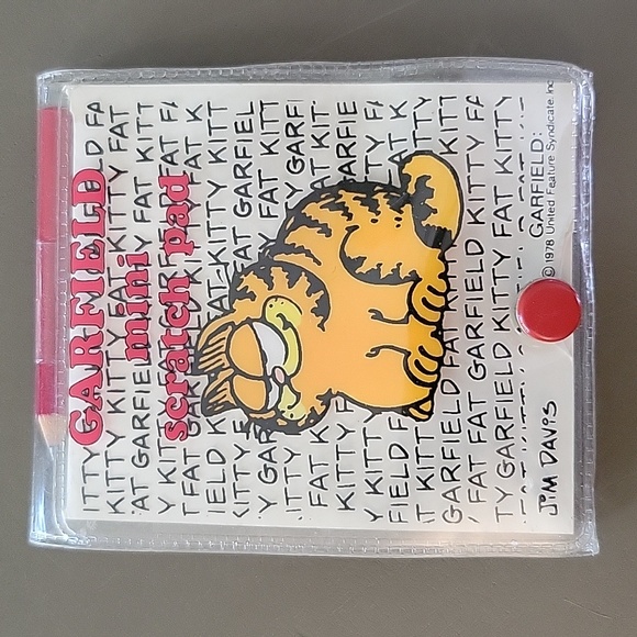 Garfield | Office | Garfield Mini Scratch Pad Pencil Vintage 978 Jim ...